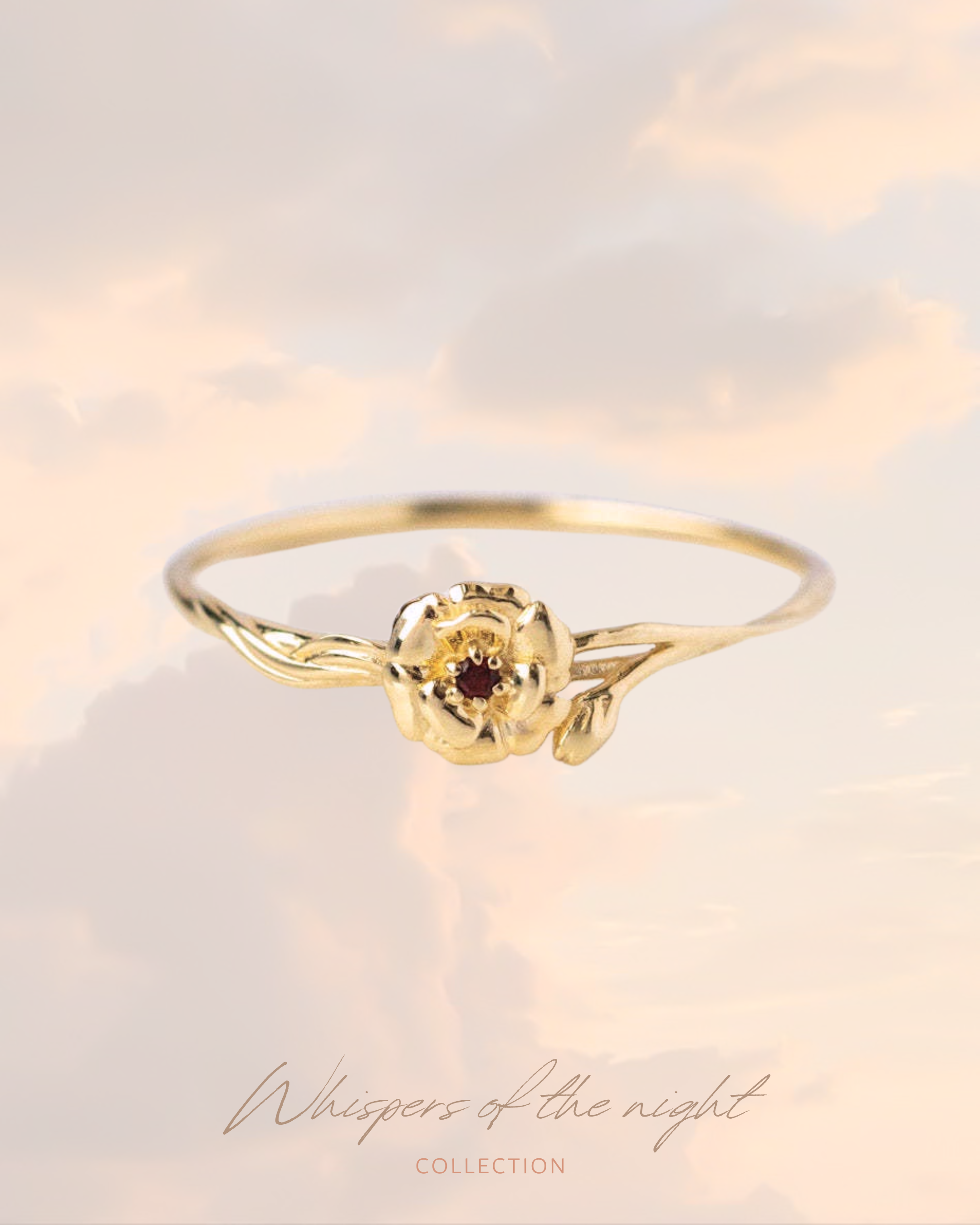 January • Carnation - Birth Flower Ring – WACKO JEWELRY