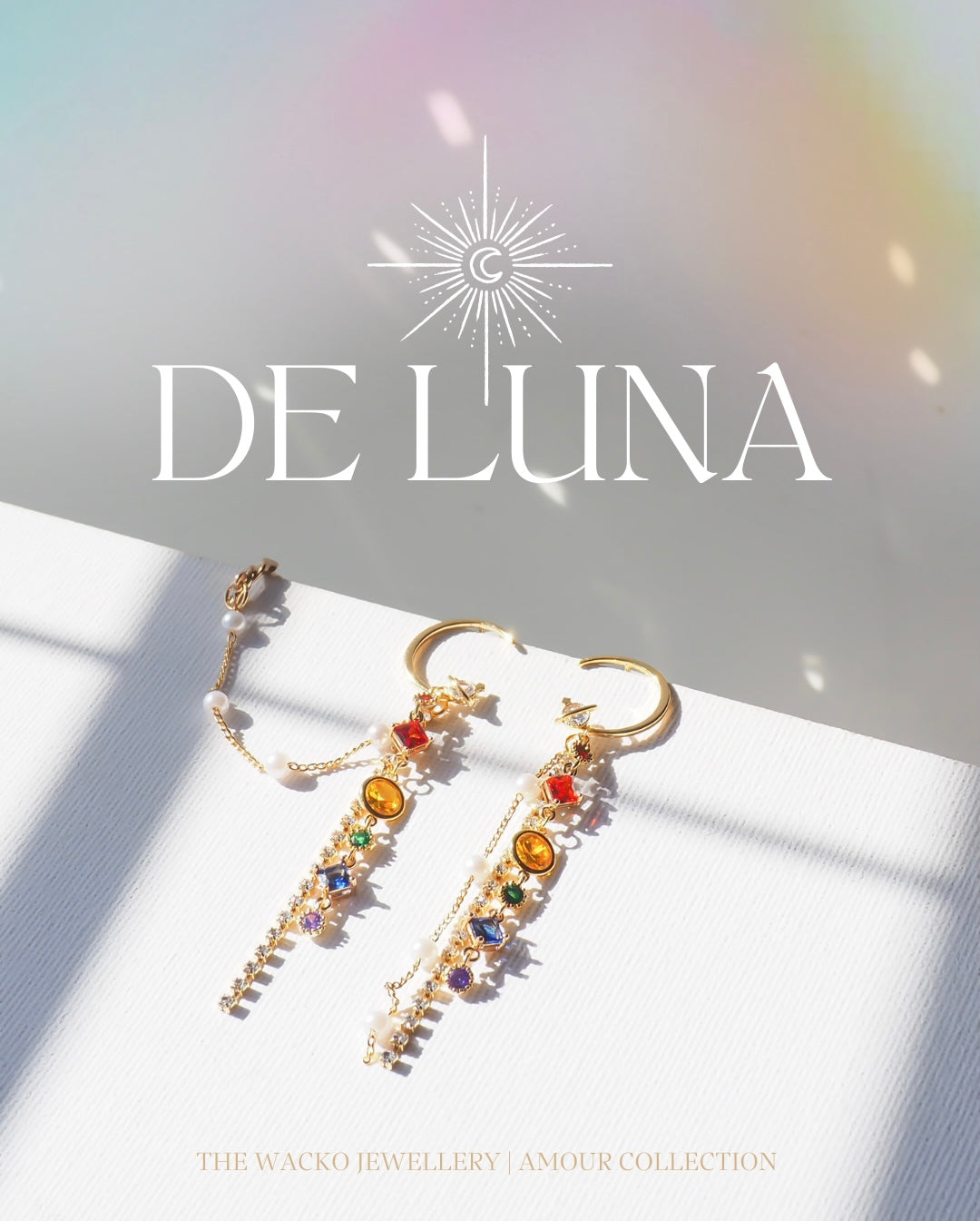 DE LUNA - EAR CUFF CHAIN EARRINGS – WACKO JEWELRY